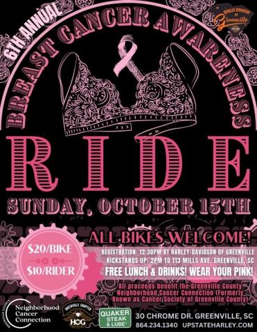 H-DOG Breast Cancer Ride | Greenville Chapter #4800 | Greenville South ...